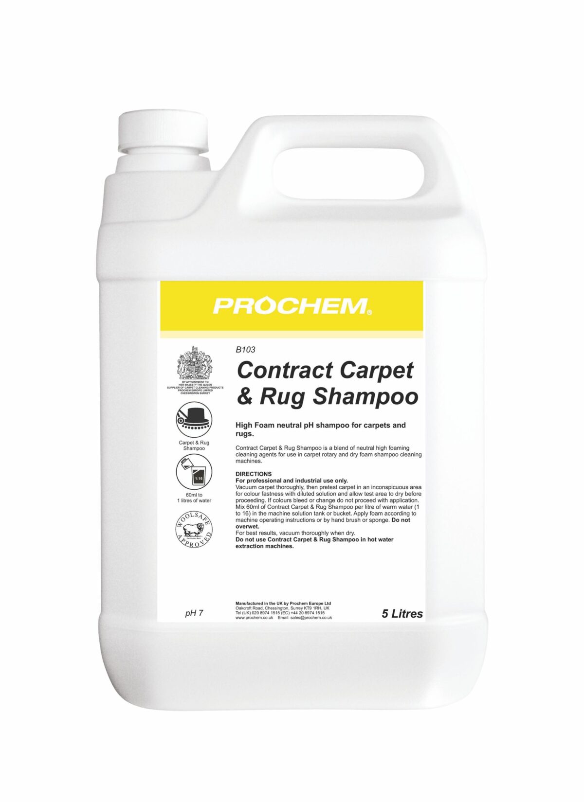 Contract Carpet Foam Shampoo 5L - Prochem Europe Ltd.